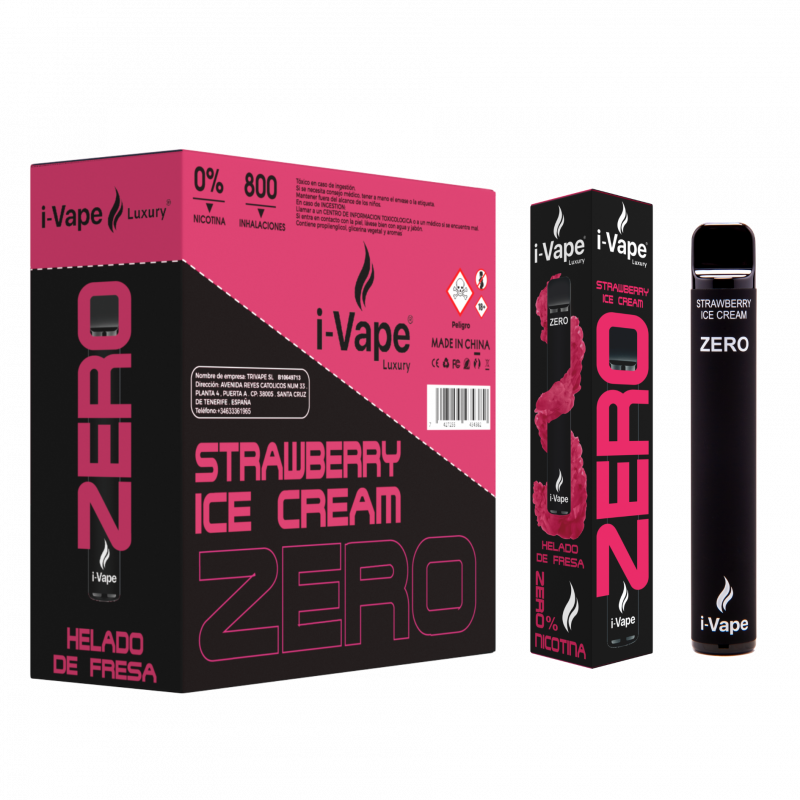 ZERO Strawberry Ice Cream 800 puff